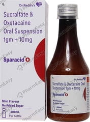 Sparacid O Mint Flavour Bottle Of 200ml Suspension: Uses, Side Effects ...