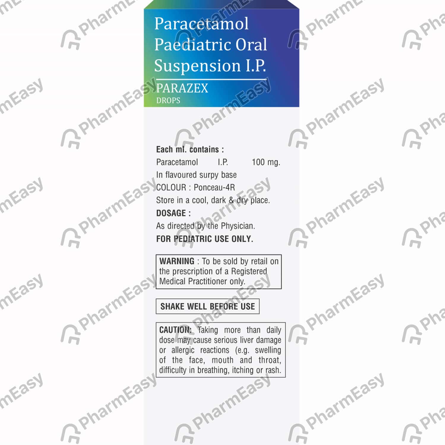 Buy Parazex 100 MG/ML Oral Drop (15) Online at Flat 15% OFF | PharmEasy