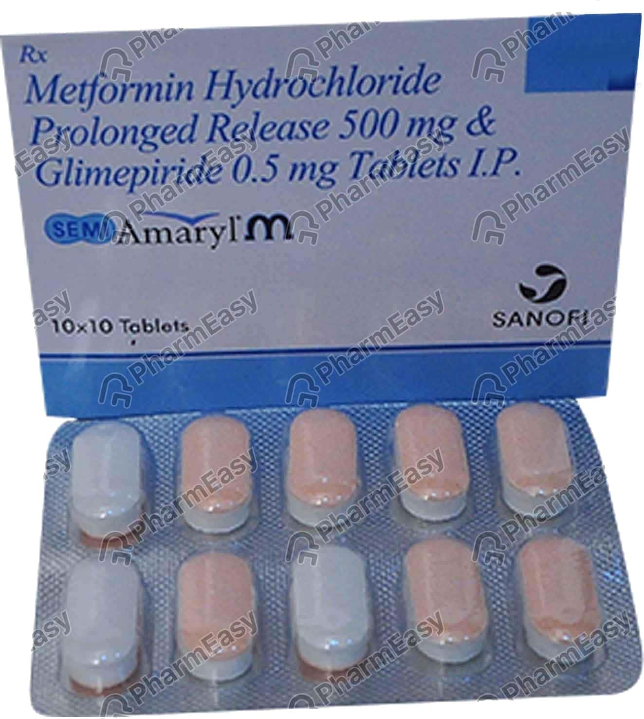 Semi Amaryl M Strip Of 10 Tablets: Uses, Side Effects, Price & Dosage ...