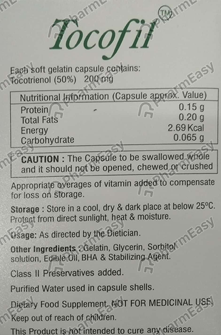 Buy Tocofil 200 MG Capsule (15) Online at Flat 15% OFF | PharmEasy