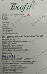 Buy Tocofil 200 MG Softgel Capsule (15) Online & Save Up to 24% at ...
