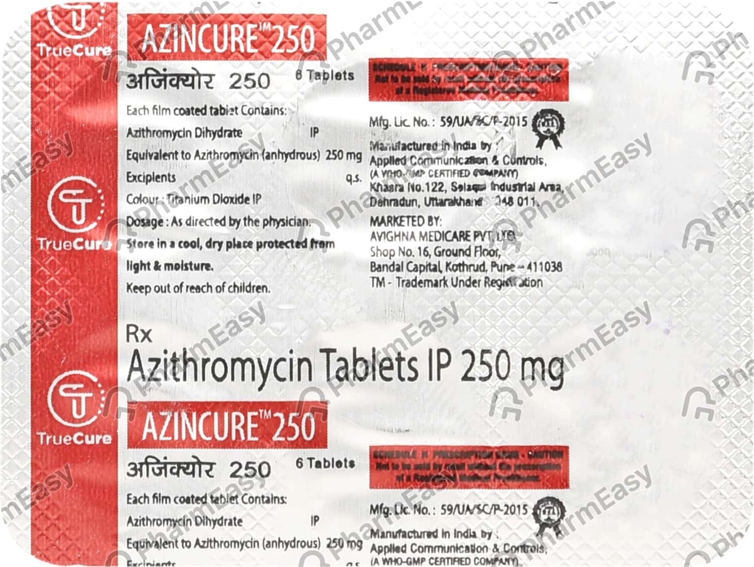 Azincure 250 MG Tablet (6): Uses, Side Effects, Price & Dosage | PharmEasy