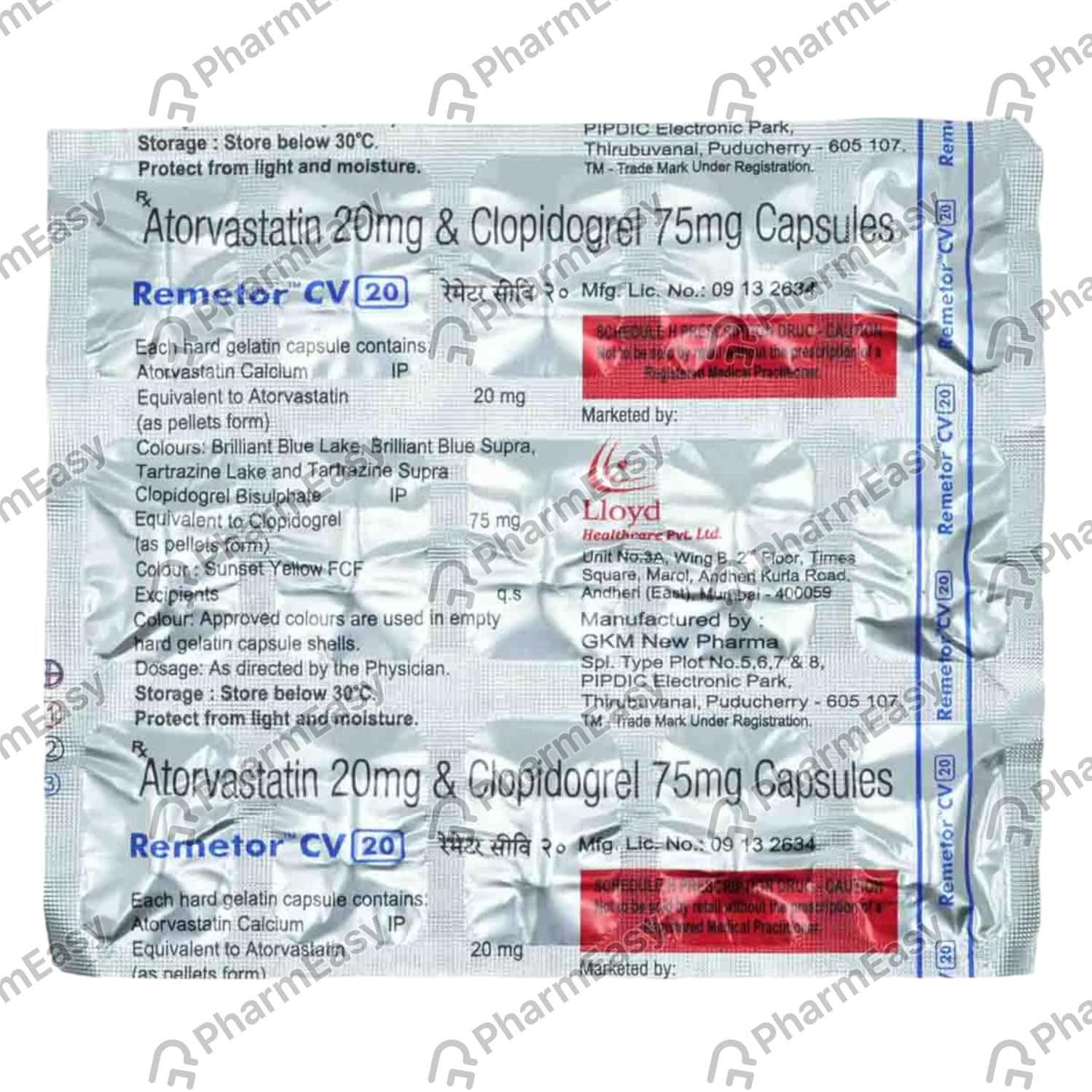 Buy Remetor Cv 20mg Strip Of 15 Capsules Online at Flat 15% OFF | PharmEasy