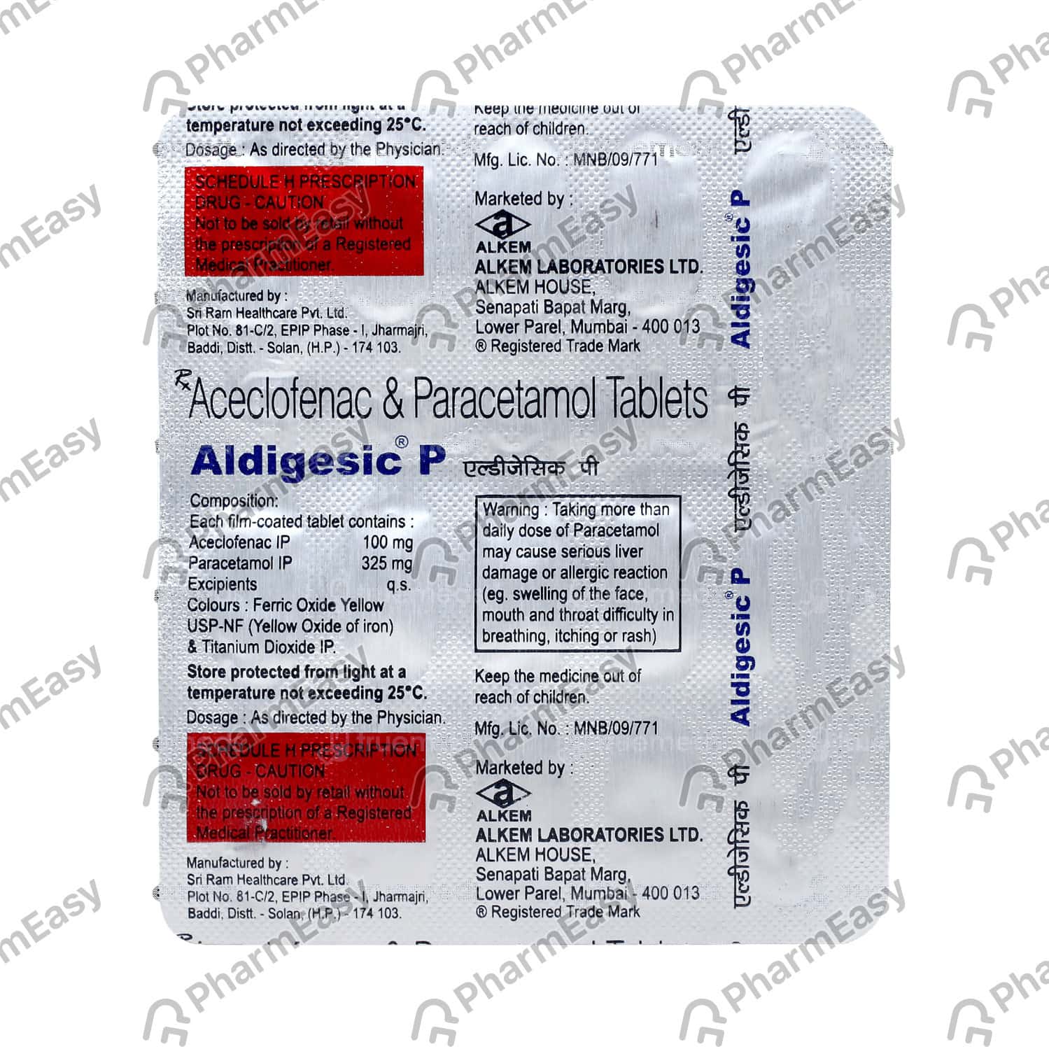 Buy Aldigesic Tc 0 MG Tablet (10) Online at Flat 15% OFF | PharmEasy