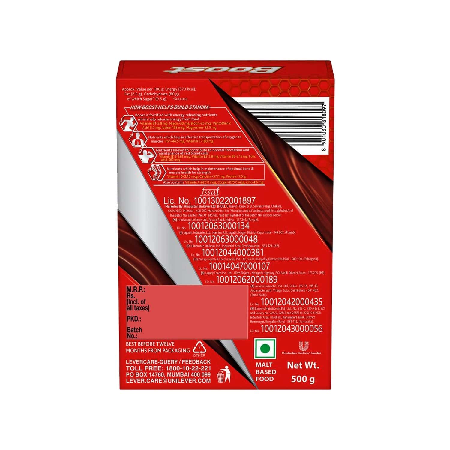 Buy BOOST POWDER 500GM REFILL Online & Get Upto 60% OFF at PharmEasy