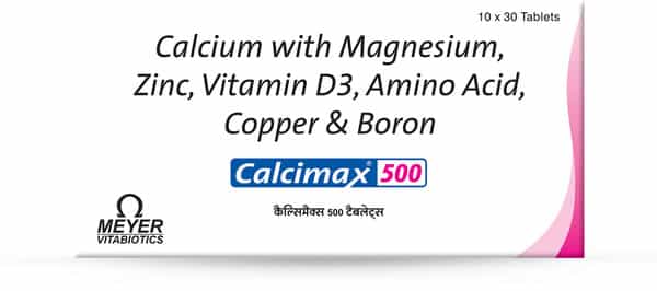 Buy CALCIMAX 500 HEALTH SUPPLEMENT TABLETS (500 MG OF CALCIUM) BOX OF ...