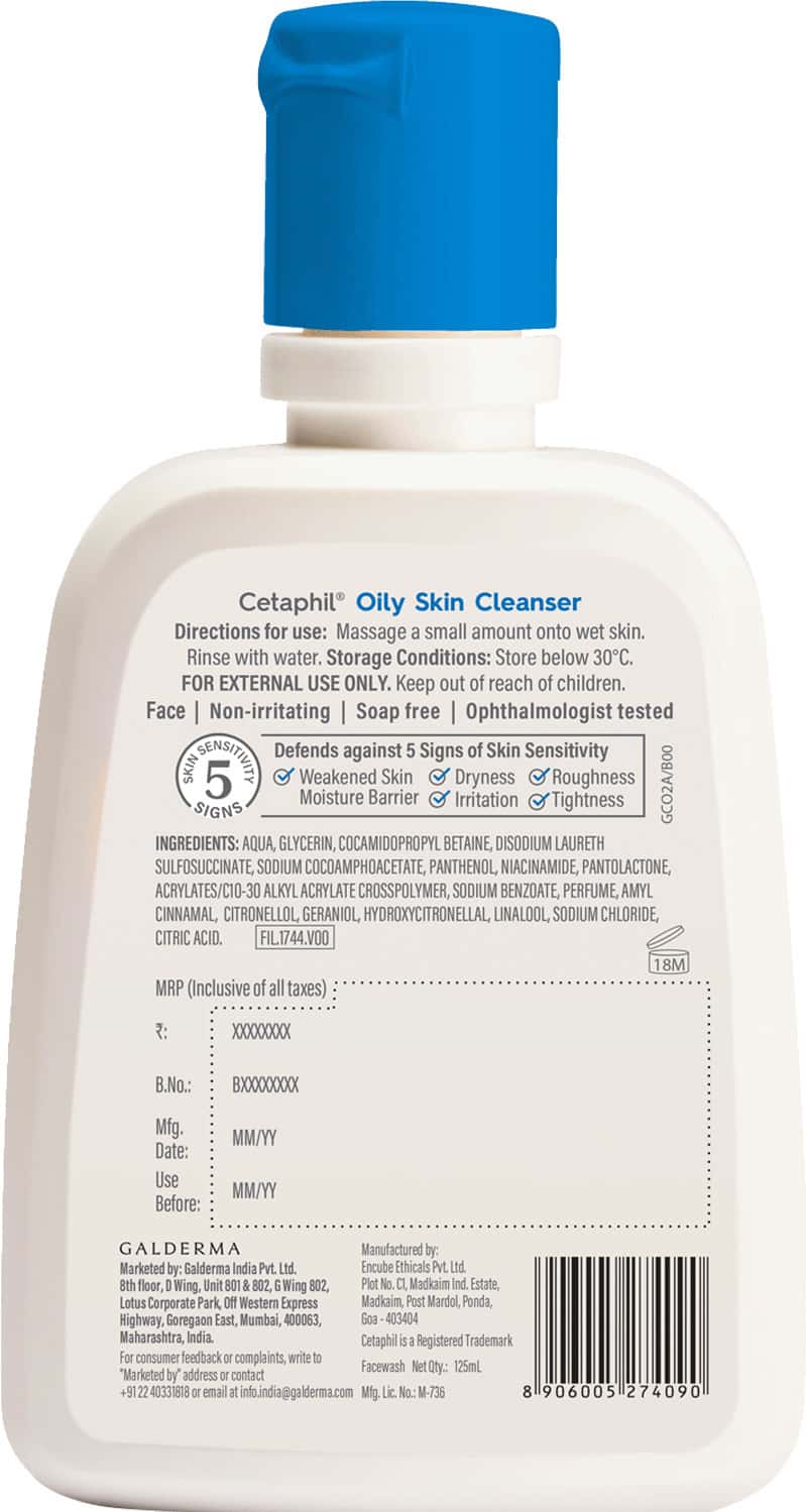 Buy CETAPHIL OILY SKIN CLEANSER - 125ML Online & Get Upto 60% OFF at ...