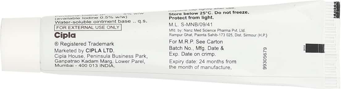 Buy CIPLADINE 5% OINT 20GM Online & Get Upto 60% OFF at PharmEasy