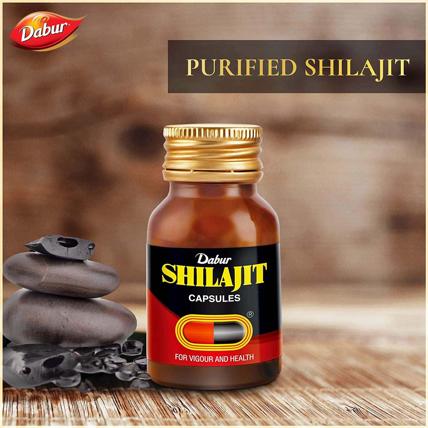 Buy DABUR SHILAJIT VITALITY CAPSULES BOTTLE OF 100 Online & Get Upto 60 ...