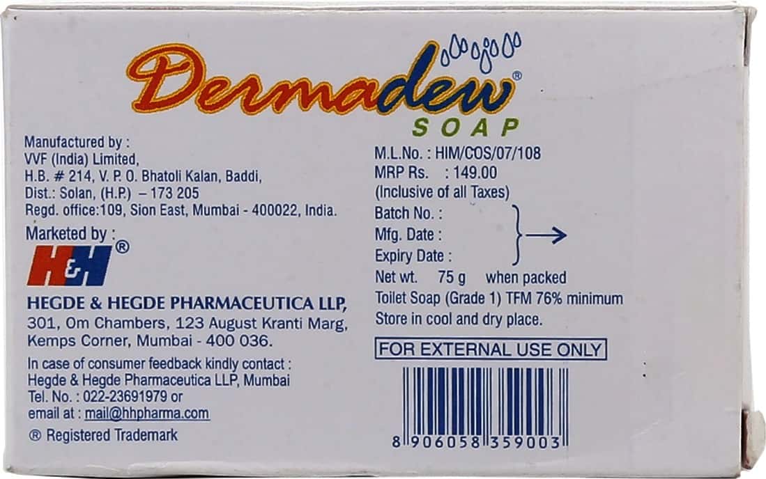 Buy DERMADEW WRAP OF 75GM SOAP Online & Get Upto 60% OFF at PharmEasy