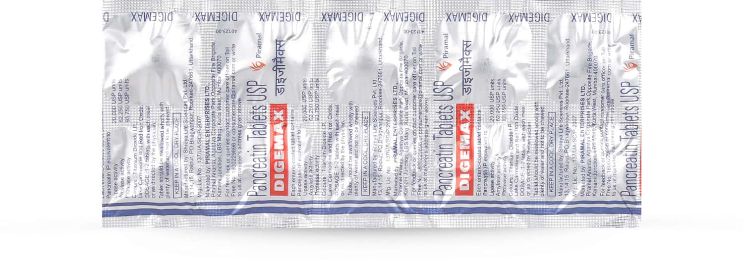 Digemax Strip Of 10 Tablets: Uses, Side Effects, Price & Dosage | PharmEasy