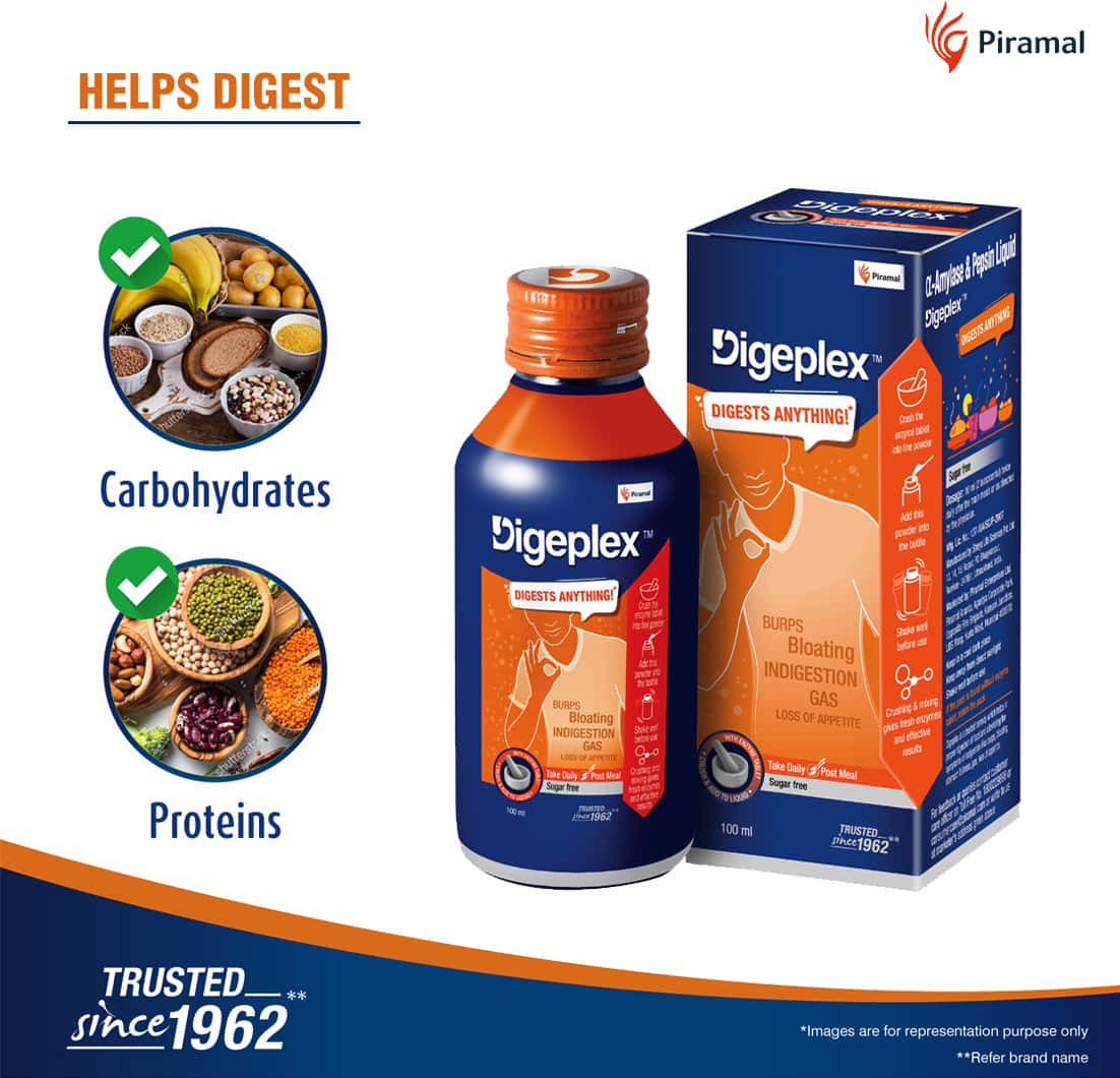 Buy DIGEPLEX DIGESTION LIQUID SUGAR FREE BOTTLE OF 100ML Online & Get ...