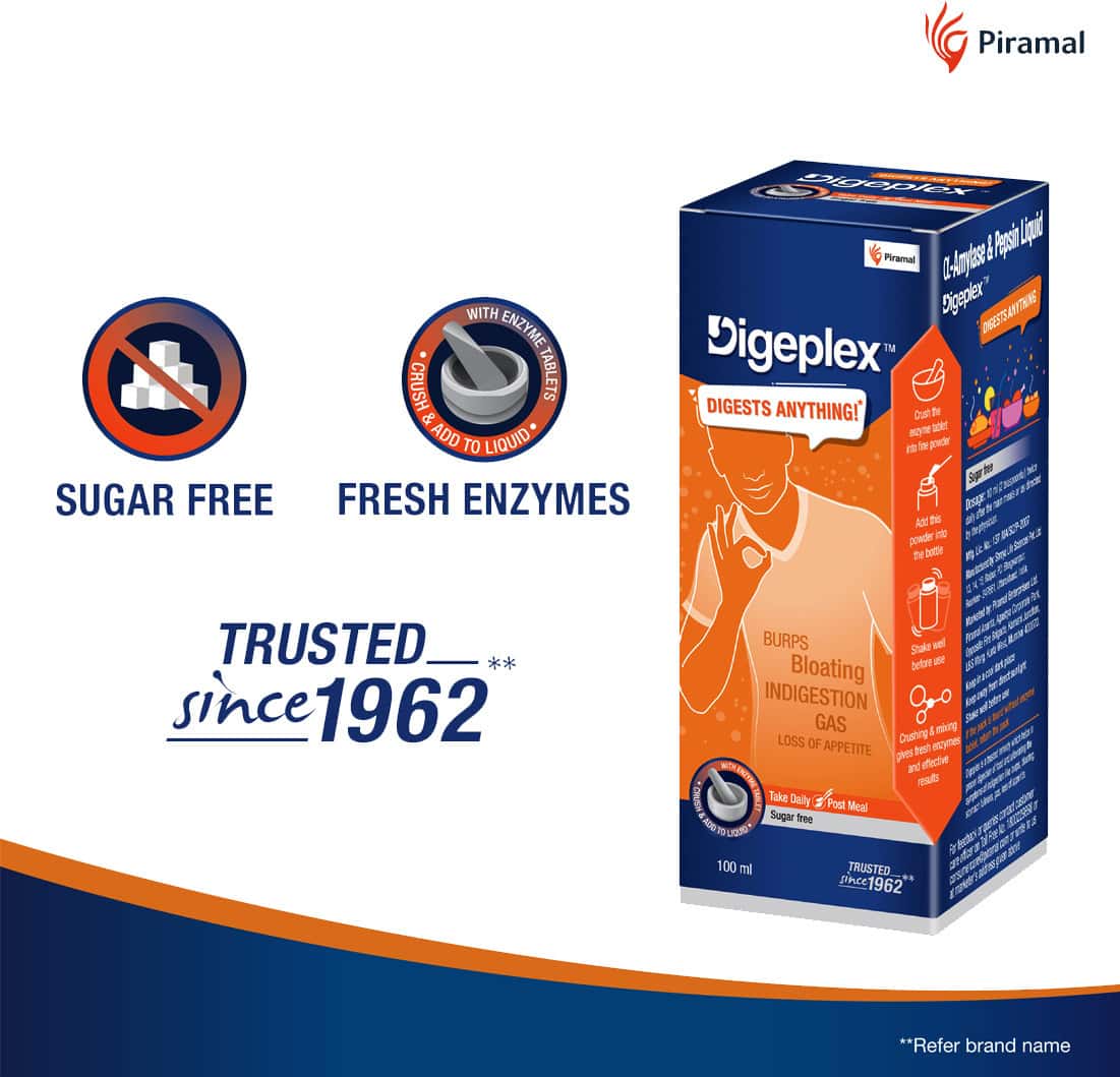 Buy DIGEPLEX DIGESTION LIQUID SUGAR FREE BOTTLE OF 100ML Online & Get ...