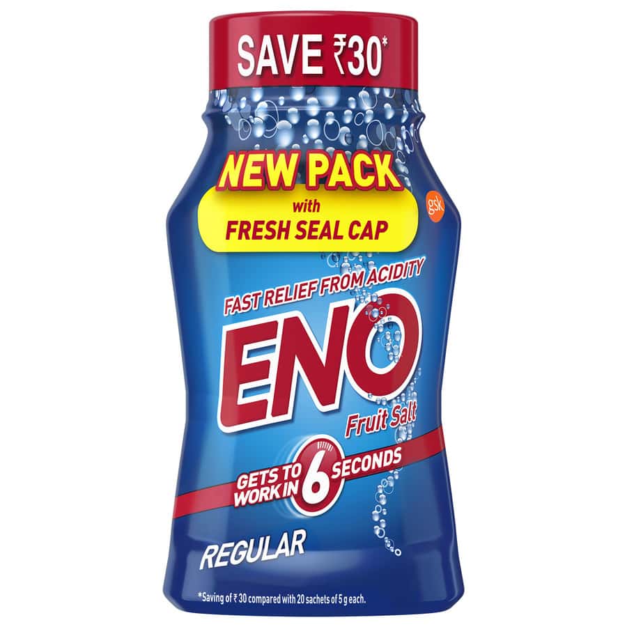 Buy ENO FRUIT SALT REGULAR ANTACID SACHET OF 5 G Online & Get Upto 60% ...