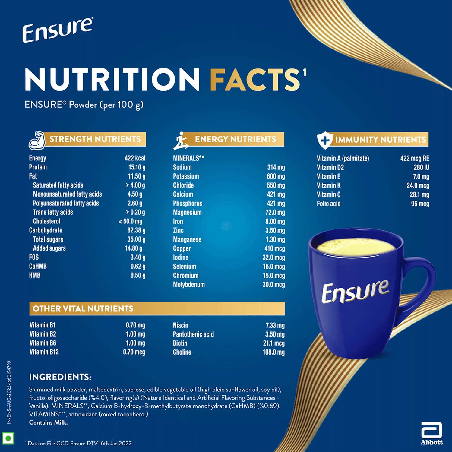 Buy ENSURE HEALTH DRINK VANILLA - 400G BOX Online & Get Upto 60% OFF at ...