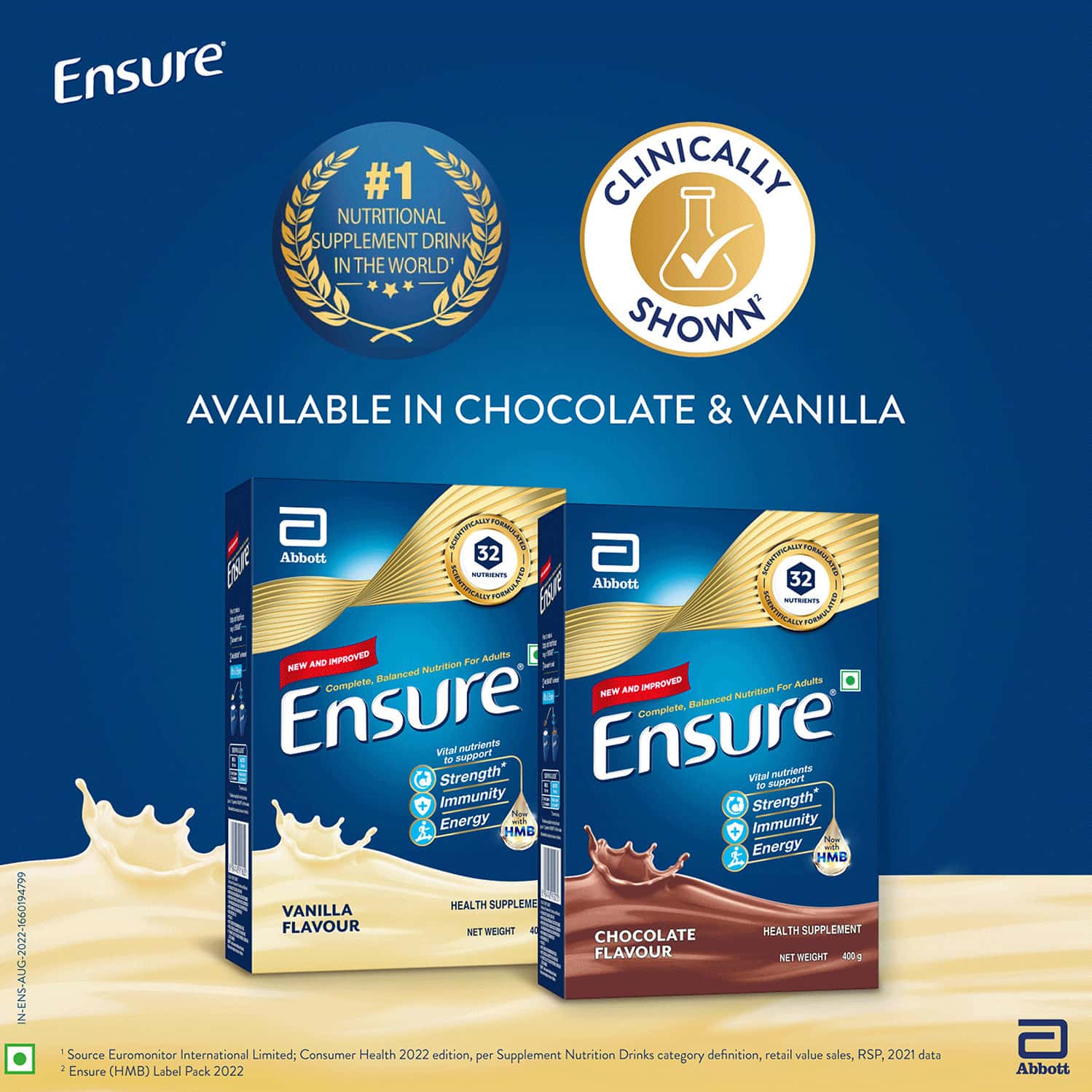 Buy ENSURE VANILLA NUTRITION DRINK REFILL OF 400 G Online & Get Upto 60 ...