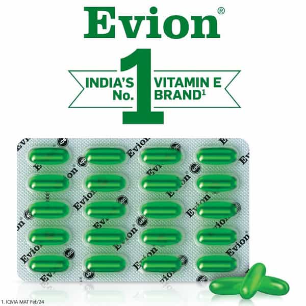 Buy EVION 400MG STRIP OF 10 CAPSULES Online & Get Upto 60% OFF at PharmEasy