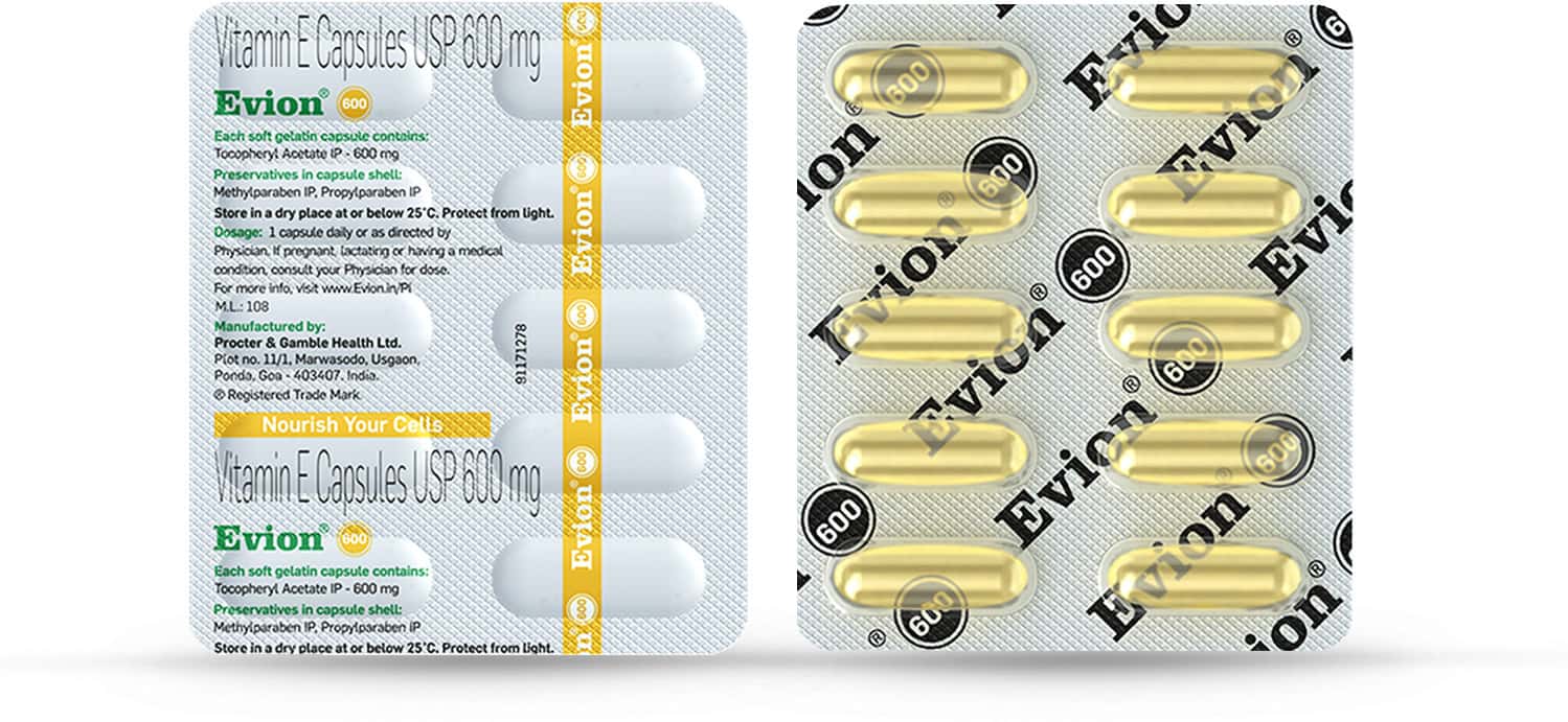Buy EVION 600MG STRIP OF 10 CAPSULES Online & Get Upto 60% OFF at PharmEasy