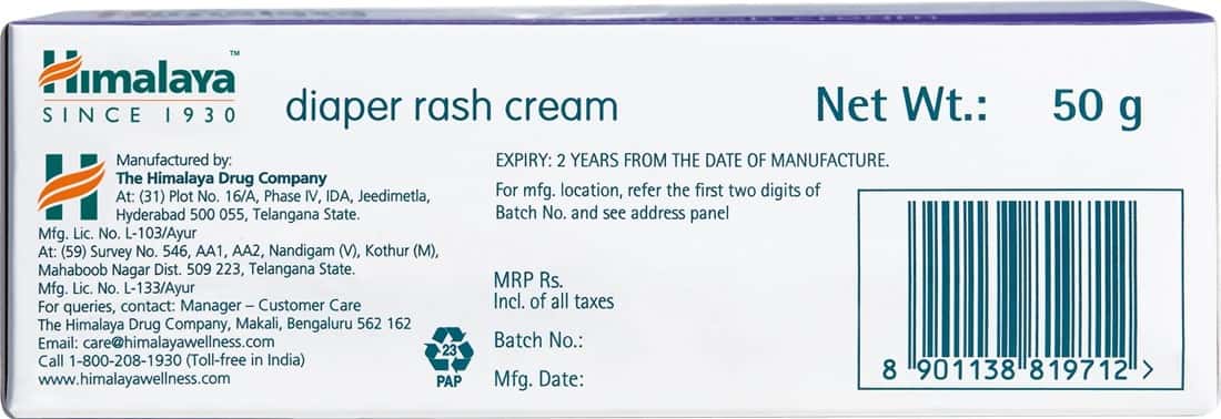 Buy HIMALAYA DIAPER RASH CREAM TUBE OF 50 G Online & Get Upto 60% OFF ...