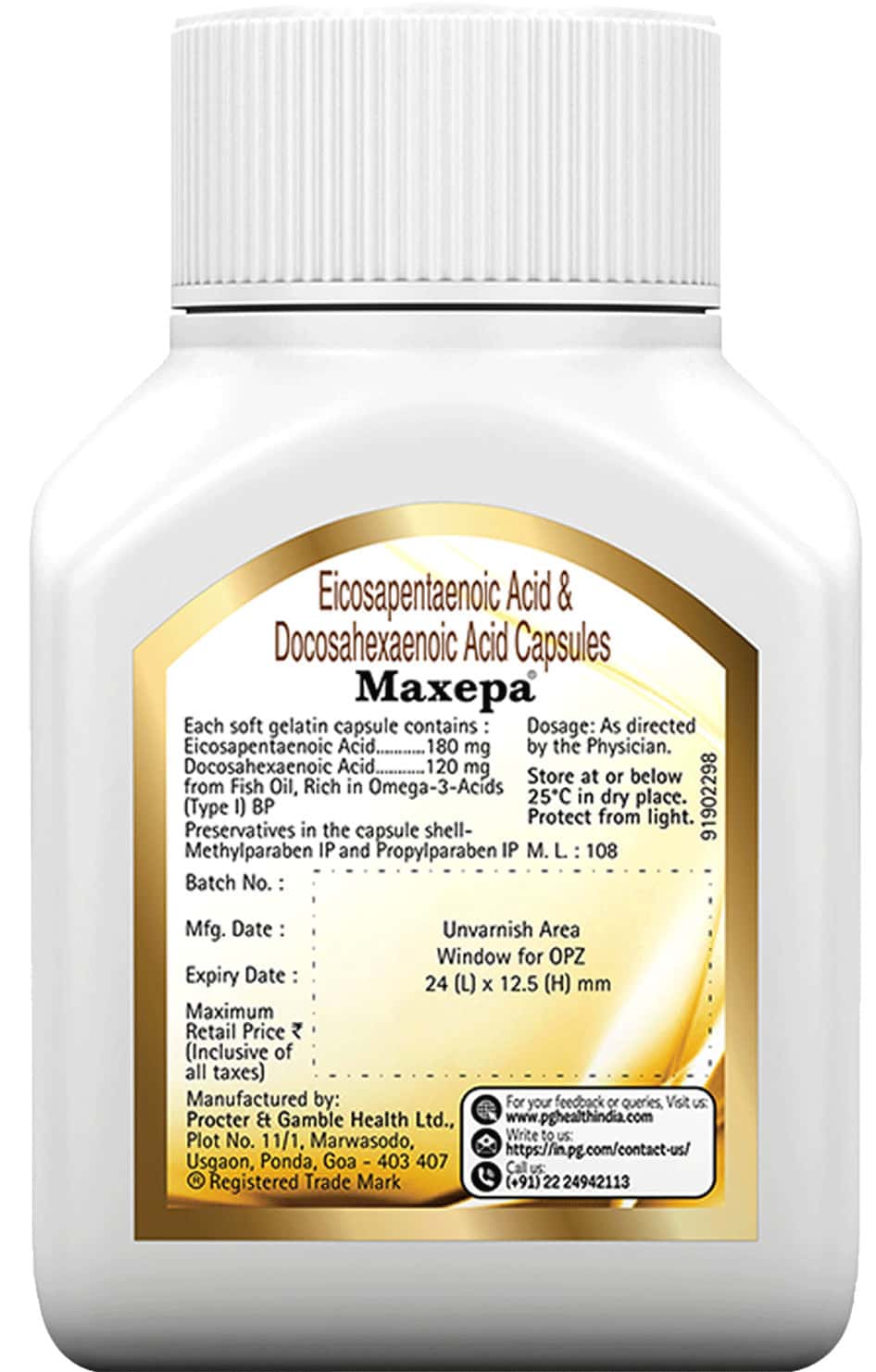 Buy MAXEPA BOTTLE OF 30 CAPSULES Online & Get Upto 60% OFF at PharmEasy