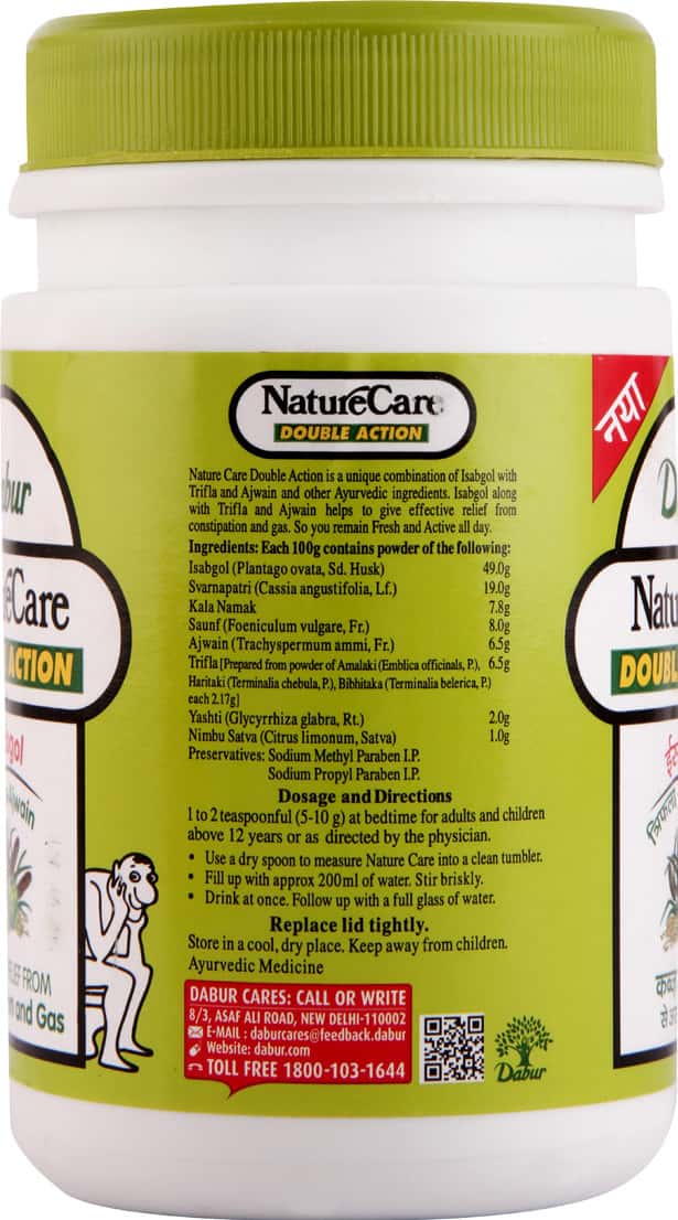 Buy DABUR NATURECARE DOUBLE ACTION CONSTIPATION RELIEF POWDER BOTTLE OF ...