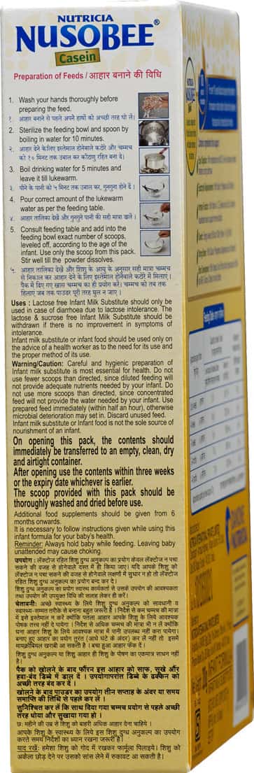Buy NUSOBEE CASEIN BABY FOOD STAGE 1 INFANT FORMULA REFILL OF 200 G ...
