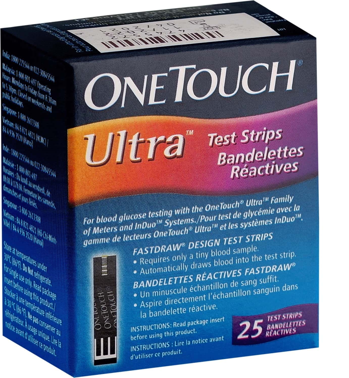 Buy ONE TOUCH ULTRA GLUCOMETER TEST STRIPS BOX OF 25 Online Get Upto