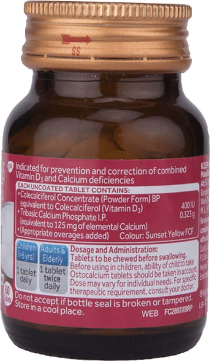 Buy OSTOCALCIUM BOTTLE OF 60 TABLETS Online & Get Upto 60% OFF at PharmEasy