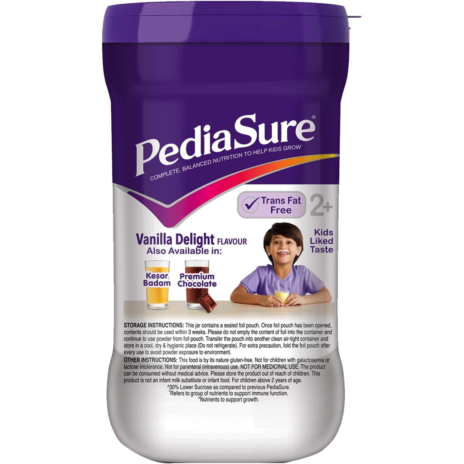 Buy PEDIASURE VANILLA CHILD NUTRITION DRINK JAR OF 200 G Online & Get ...