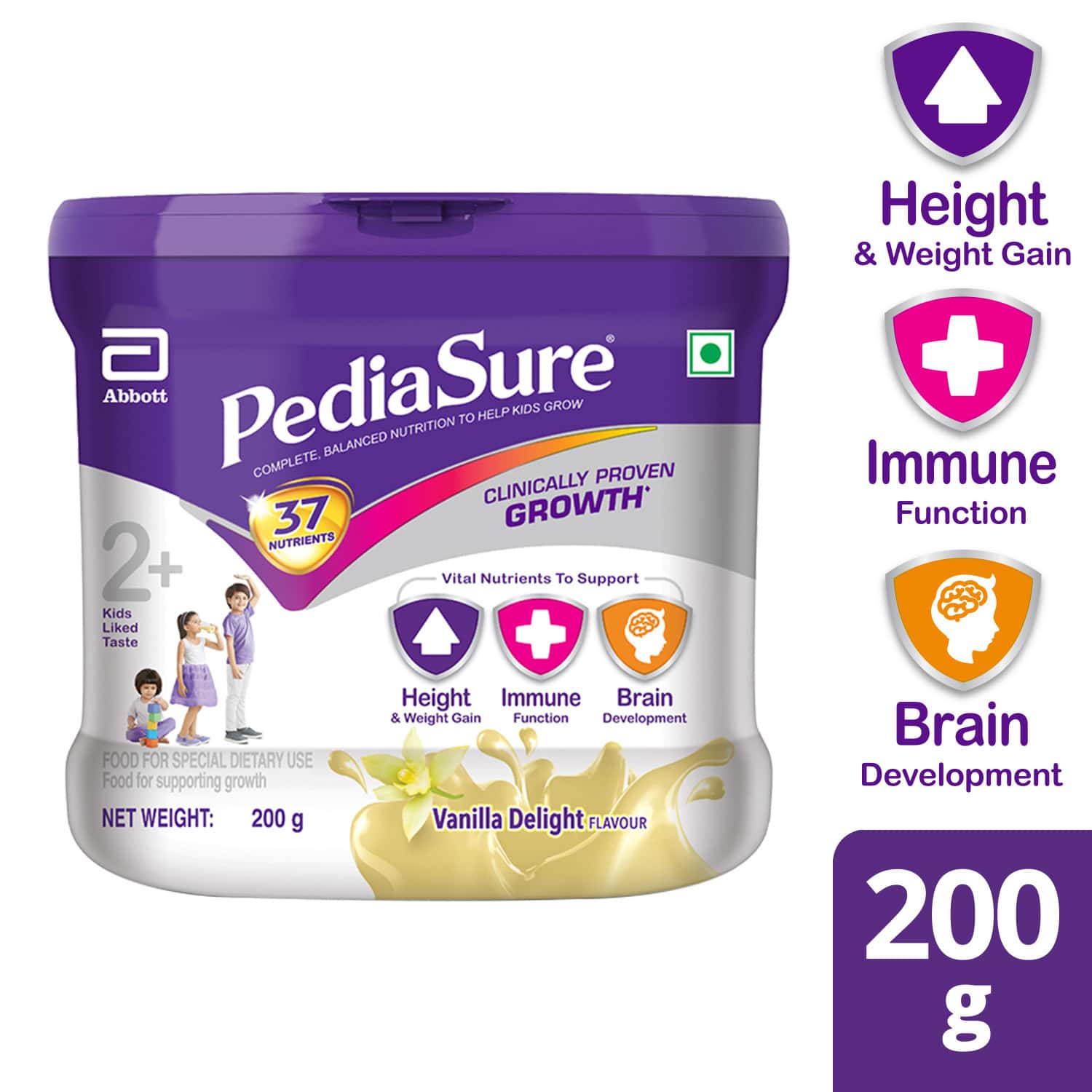 Buy Pediasure Vanilla Child Nutrition Drink Jar Of 200 G Online at Flat ...