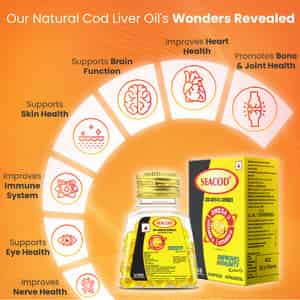 Buy SEACOD COD FISH LIVER OIL 100 SOFTGEL CAPSULES WITH NATURAL OMEGA3 ...