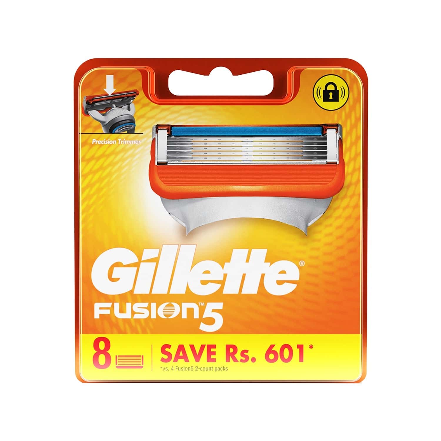 Buy GILLETTE FUSION MANUAL SHAVING RAZOR BLADES PACKET OF 8 (CARTRIDGE ...