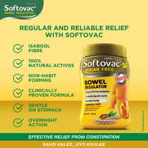 Buy SOFTOVAC SF BOWEL REGULATOR FOR CONSTIPATION POWDER 100 GM Online ...