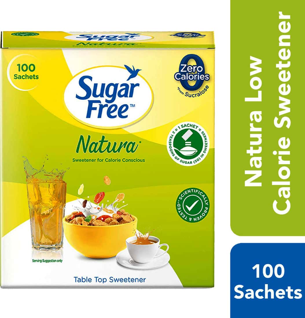 Buy SUGAR FREE NATURA 100 SACHET SWEETENER SACHETS BOX OF 100 'S Online ...
