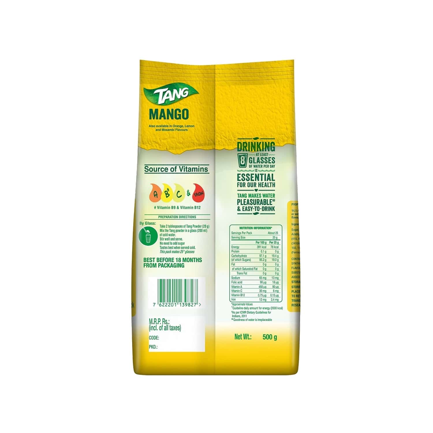 Buy TANG MANGO INSTANT DRINK MIX PACKET OF 500 G Online & Get Upto 60% ...