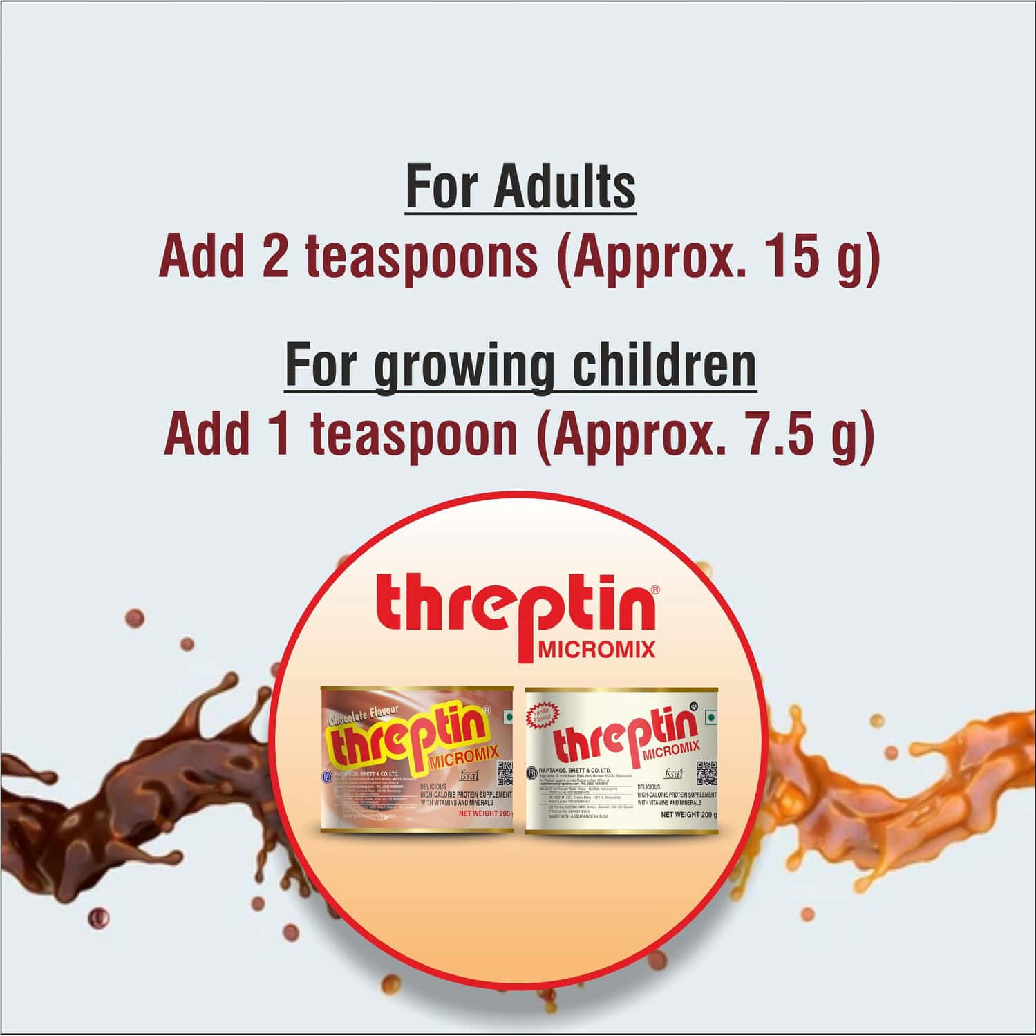 Buy THREPTIN MICROMIX VANILLA NUTRITION POWDER TIN OF 200 G Online ...