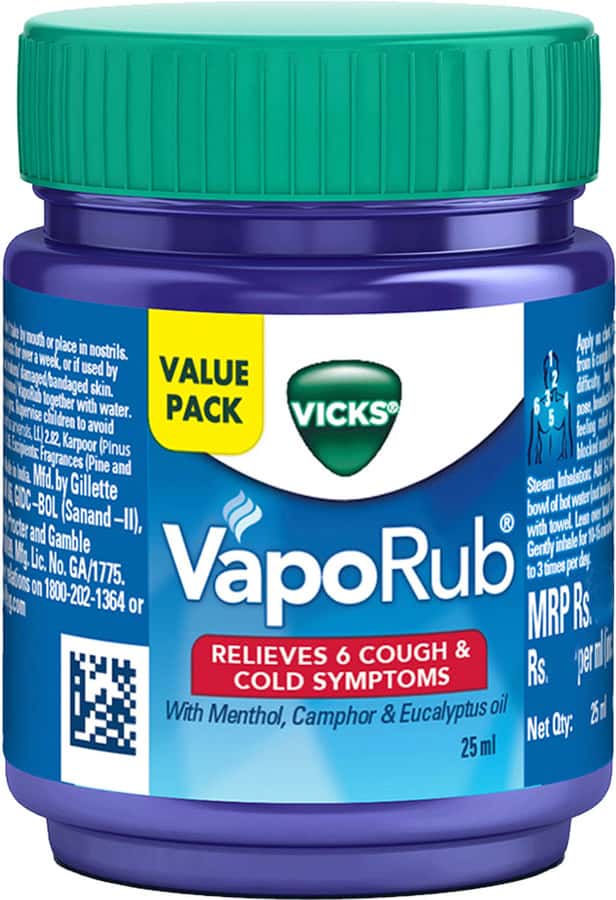 Buy VICKS VAPORUB 50ML RELIEF FROM COLD COUGH HEADACHE AND BODY PAIN ...
