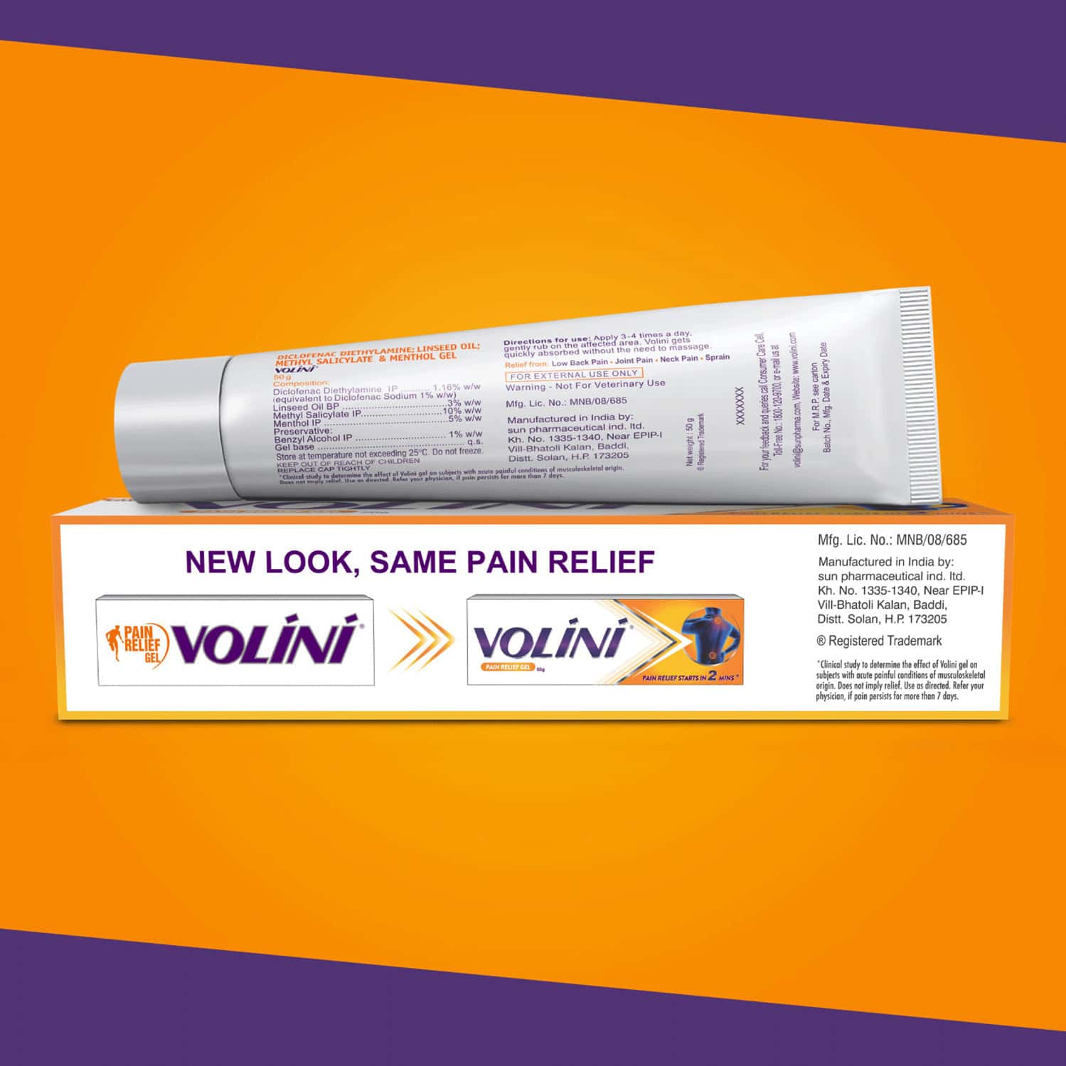 Buy VOLINI PAIN RELIEF GEL TUBE OF 50 G Online & Get Upto 60% OFF at ...