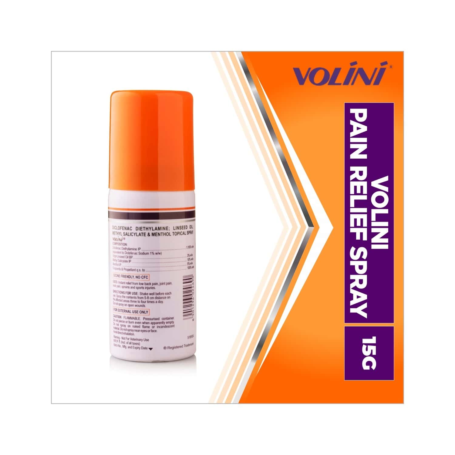 Buy Volini Pain Relief Spray Bottle Of 15 G Online & Get Upto 60% OFF ...