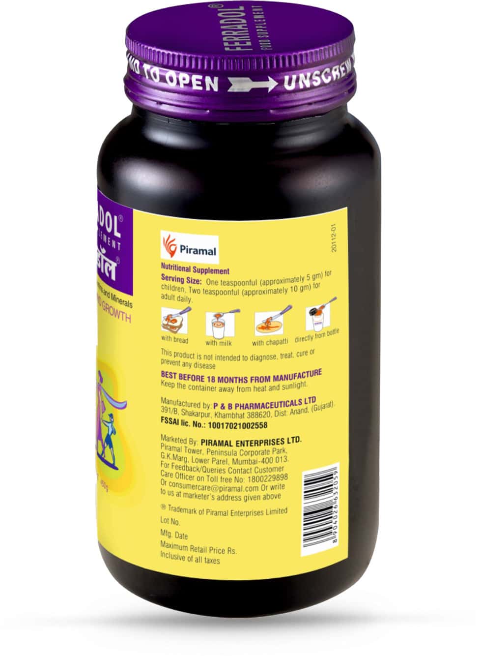 Buy FERRADOL FOOD SUPPLEMENT - 450G Online & Get Upto 60% OFF at PharmEasy