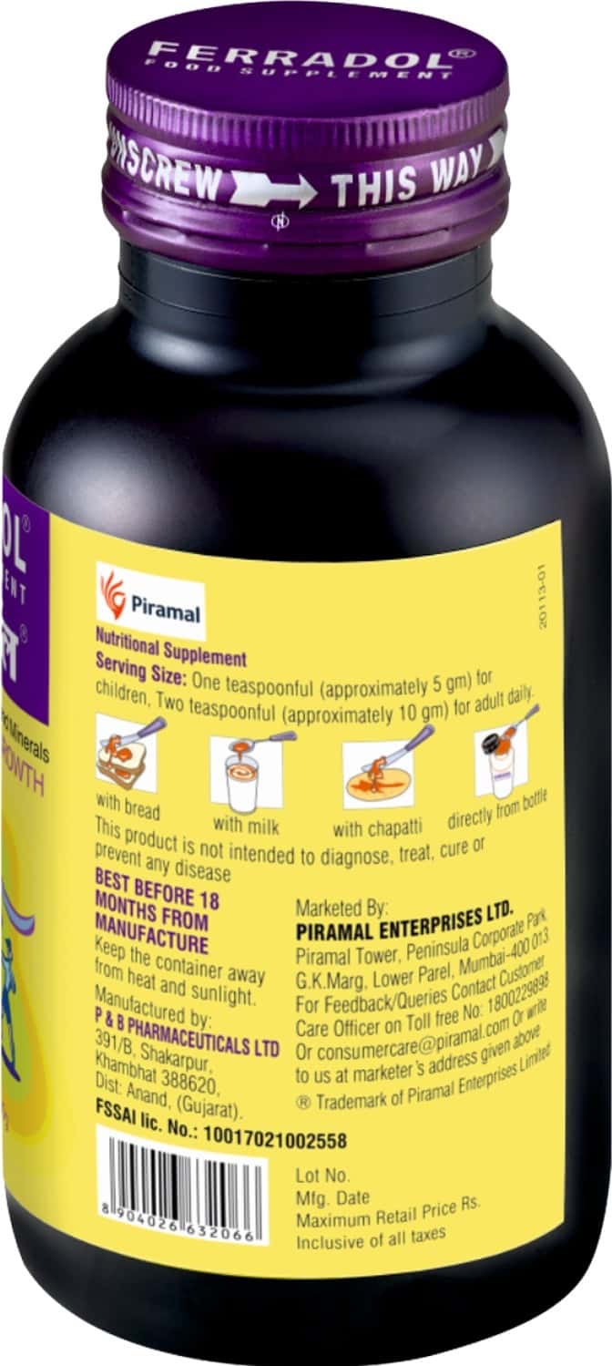 Buy FERRADOL FOOD SUPPLEMENT-200G Online & Get Upto 60% OFF at PharmEasy
