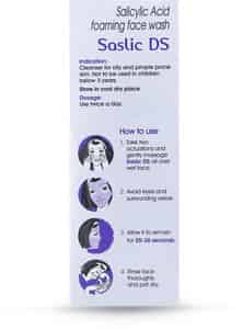 Buy SASLIC DS FOAMING SALICYLIC ACID FACE WASH 60ML Online & Get Upto ...