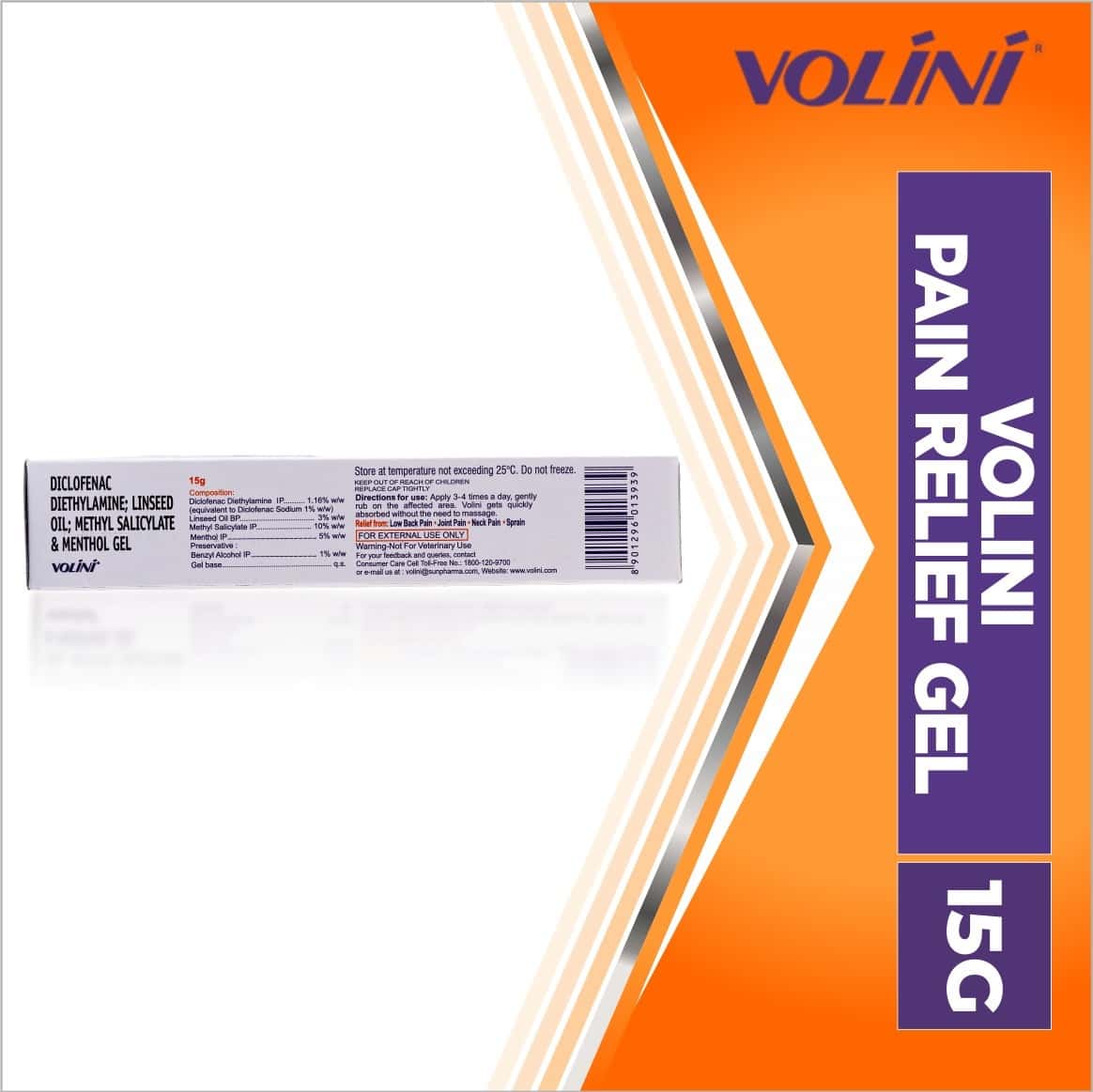 Buy VOLINI PAIN RELIEF GEL TUBE OF 15 G Online & Get Upto 60% OFF at ...