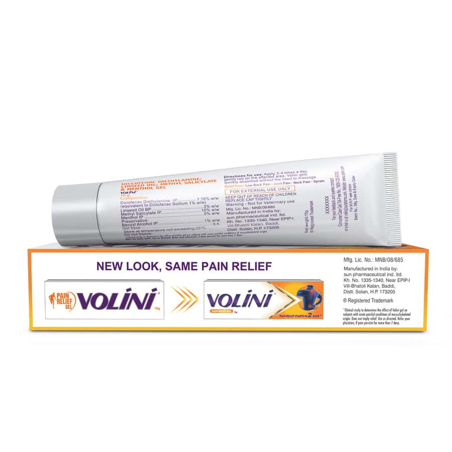Buy VOLINI PAIN RELIEF GEL TUBE OF 75 G Online & Get Upto 60% OFF at ...