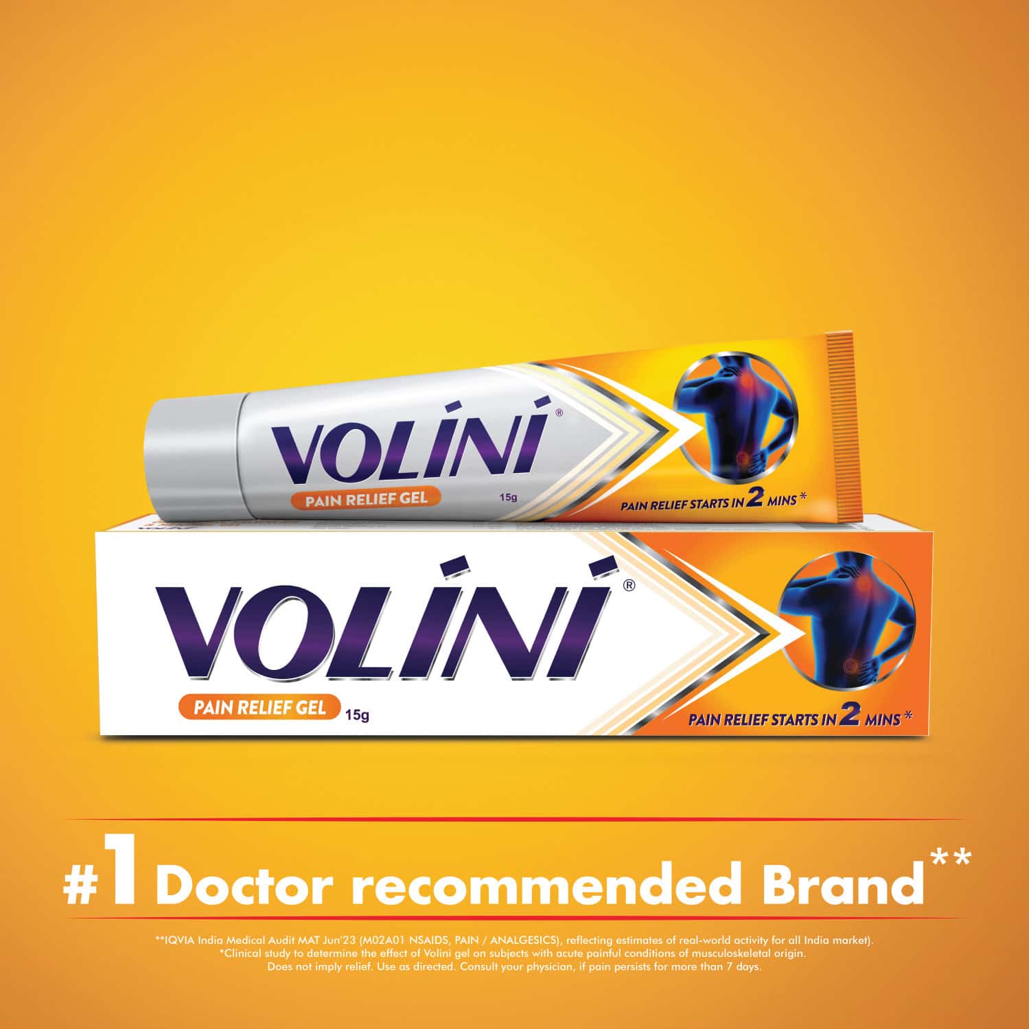 Buy VOLINI PAIN RELIEF GEL TUBE OF 15 G Online & Get Upto 60% OFF at ...