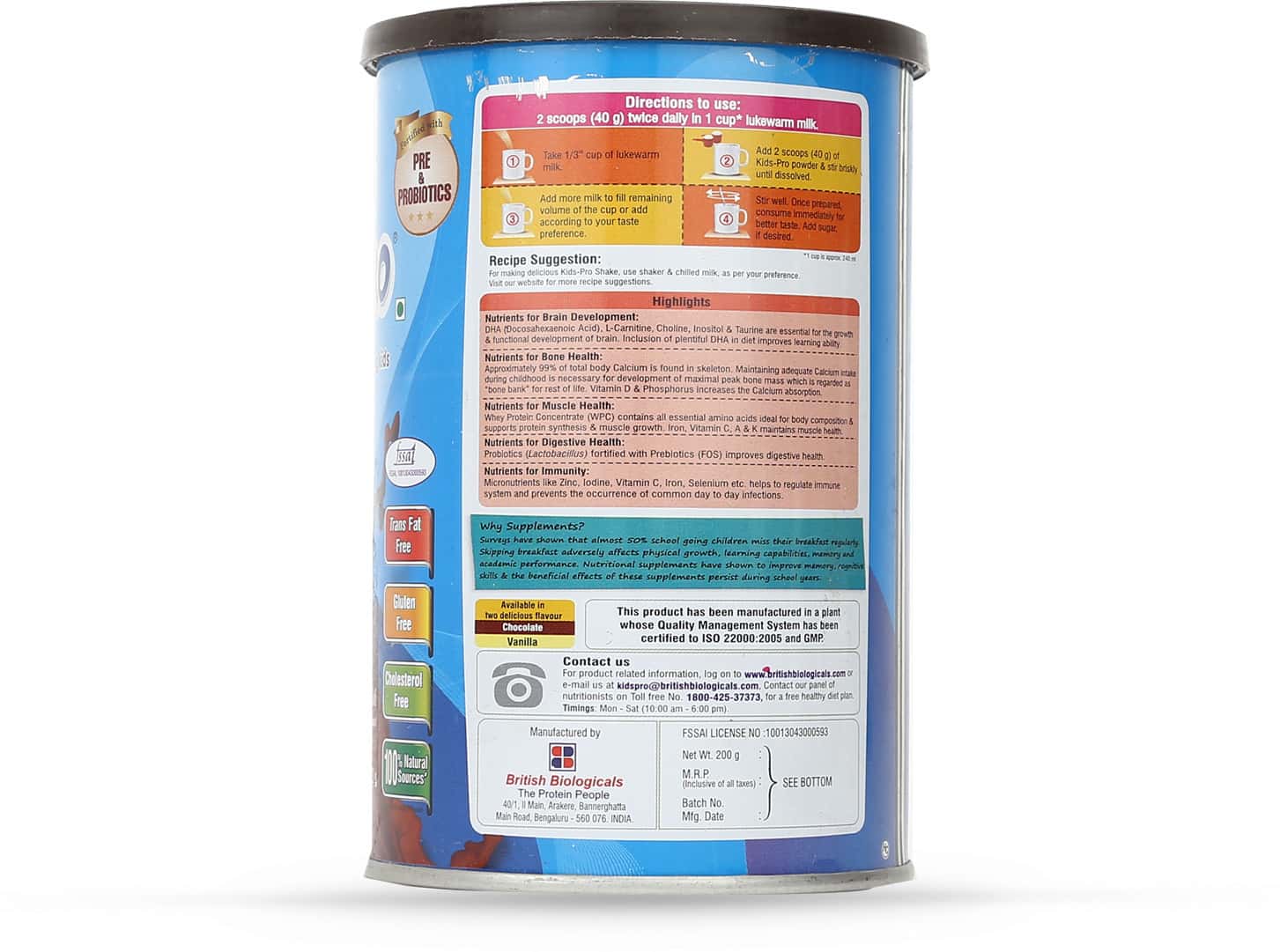 Buy KIDS PRO CHOCOLATE POWDER 200 GM Online & Get Upto 60% OFF at PharmEasy