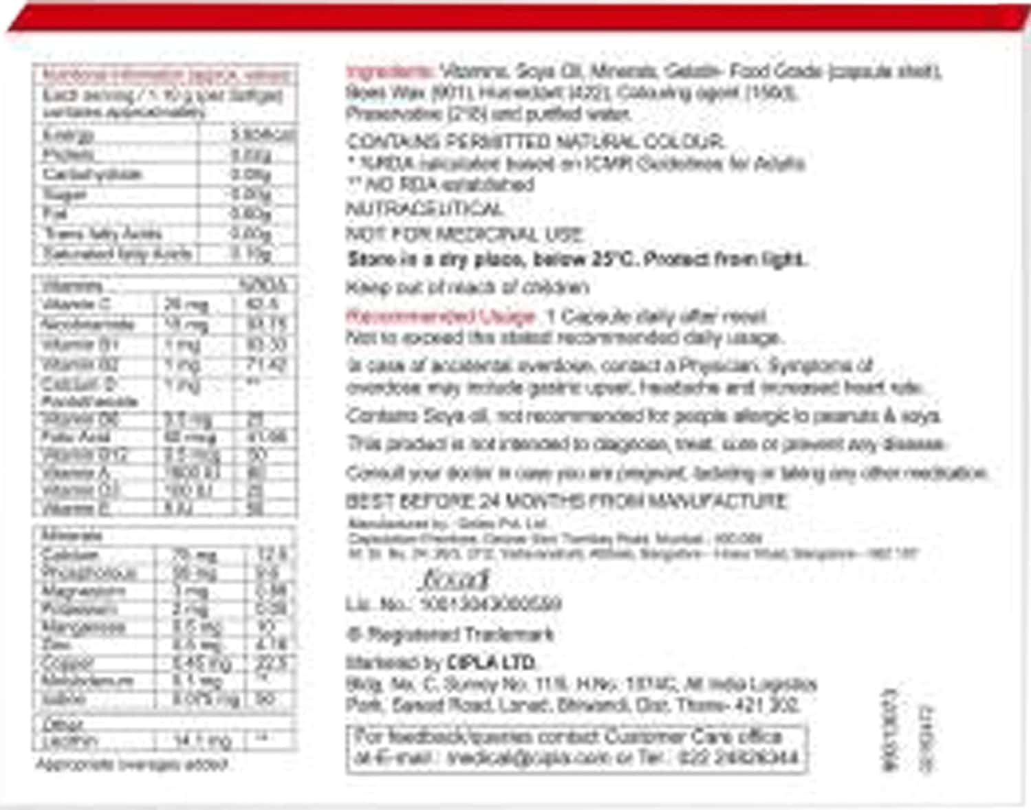 Buy MAXIRICH MULTIVITAMIN & MINERALS SOFGELS STRIP OF 10 Online & Get ...