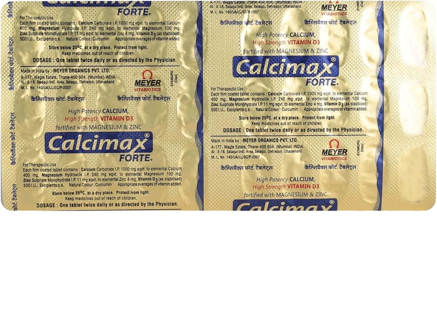 Buy CALCIMAX FORTE PLUS STRIP OF 30 TABLETS Online & Get Upto 60% OFF ...