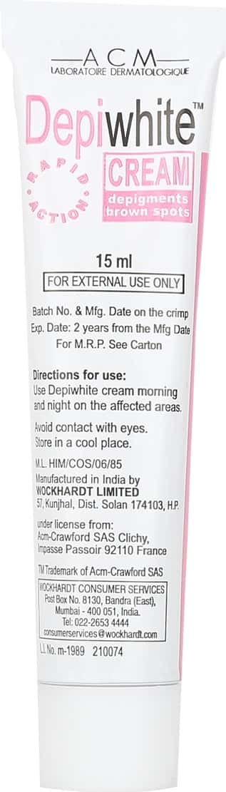 Buy DEPIWHITE CREAM 15ML Online & Get Upto 60% OFF at PharmEasy