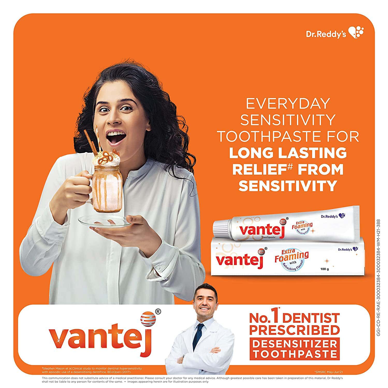 Buy VANTEJ TOOTHPASTE FOR HYPERSENSITIVE TEETH TUBE OF 100 G Online ...